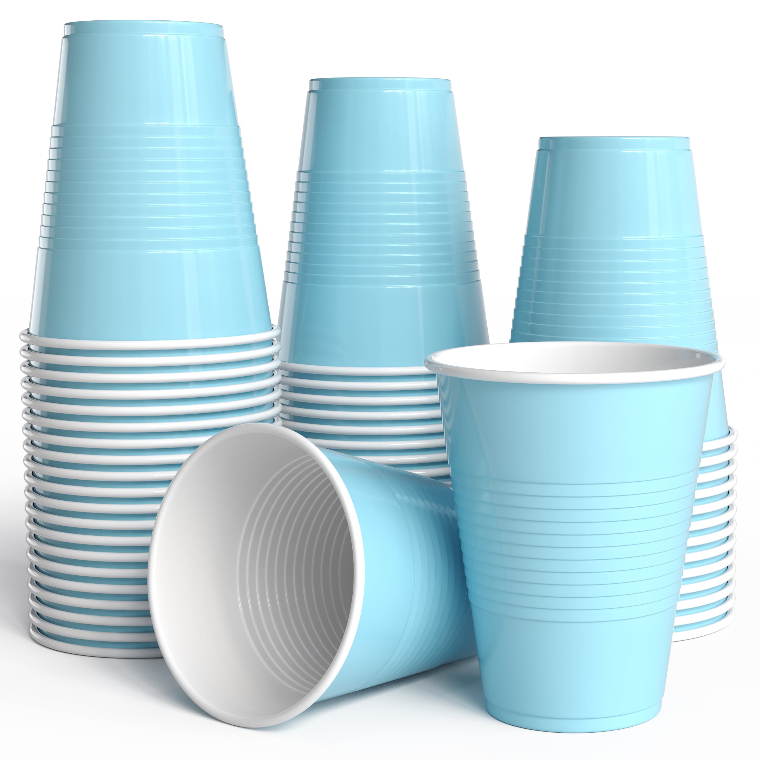 18 Oz. Light Blue Plastic Cups - 50 Ct. – Crown Display